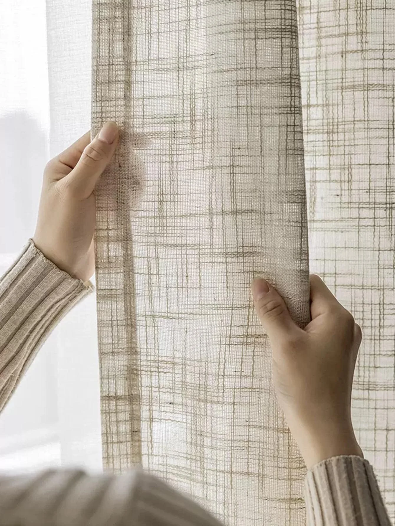 Japanese-style-linen-yarn-cotton-and-linen-insulation-window-screen ...
