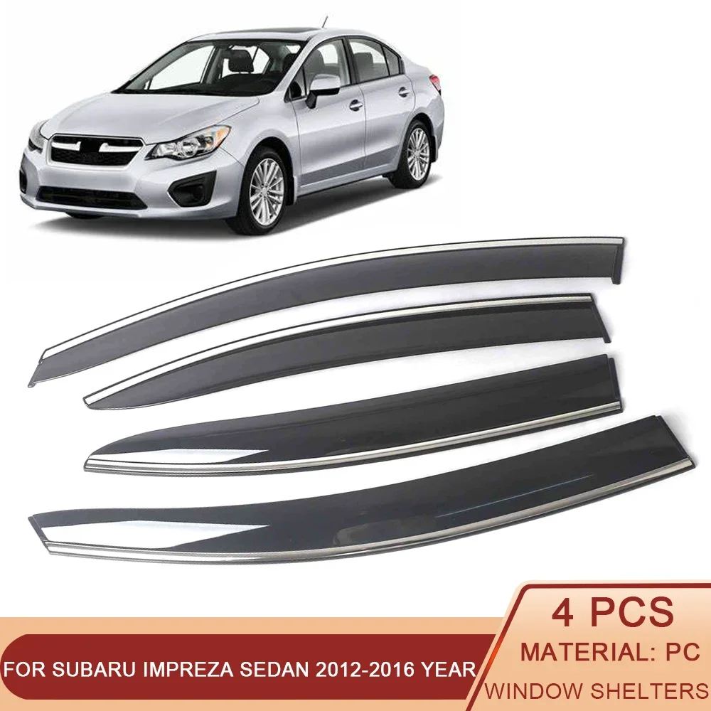For-Subaru-Impreza-Sedan-2012-2016-Car-Window-Sun-Rain-Shade-Visors ...