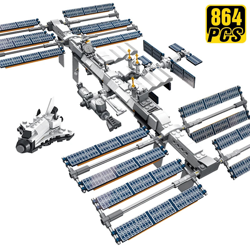 International Space Station Building Block Model Brick Moc Satellite ...