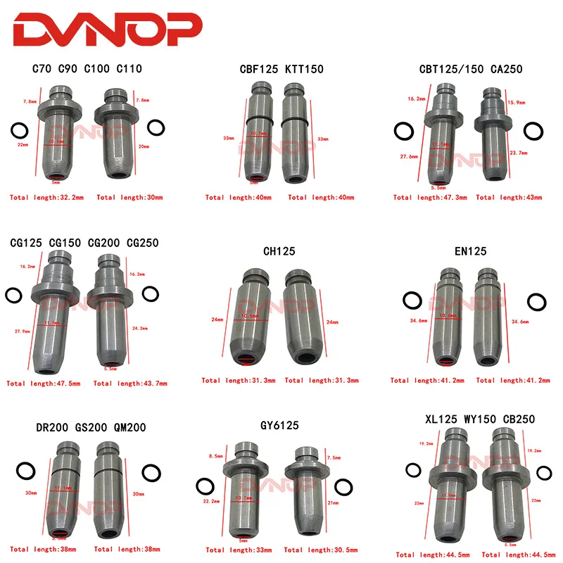 1-Pair-Valve-Guide-Pipes-for-Motorcycle-Scoote-GY650-GY6125-GY6-GS125 ...