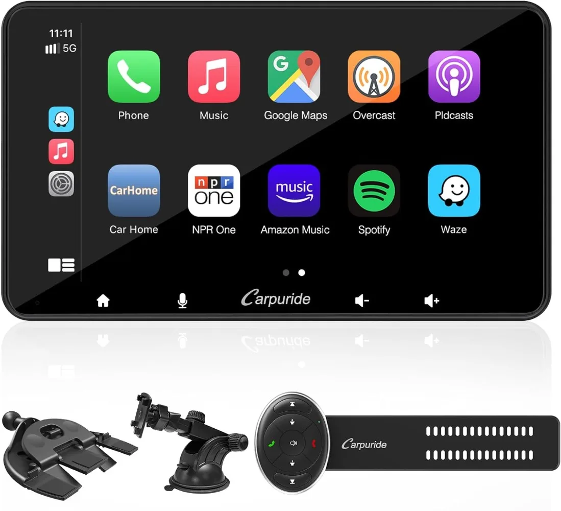 Wireless-Portable-Carplay-Android-Auto-with-SWC-IPS-Car-Touchscreen ...