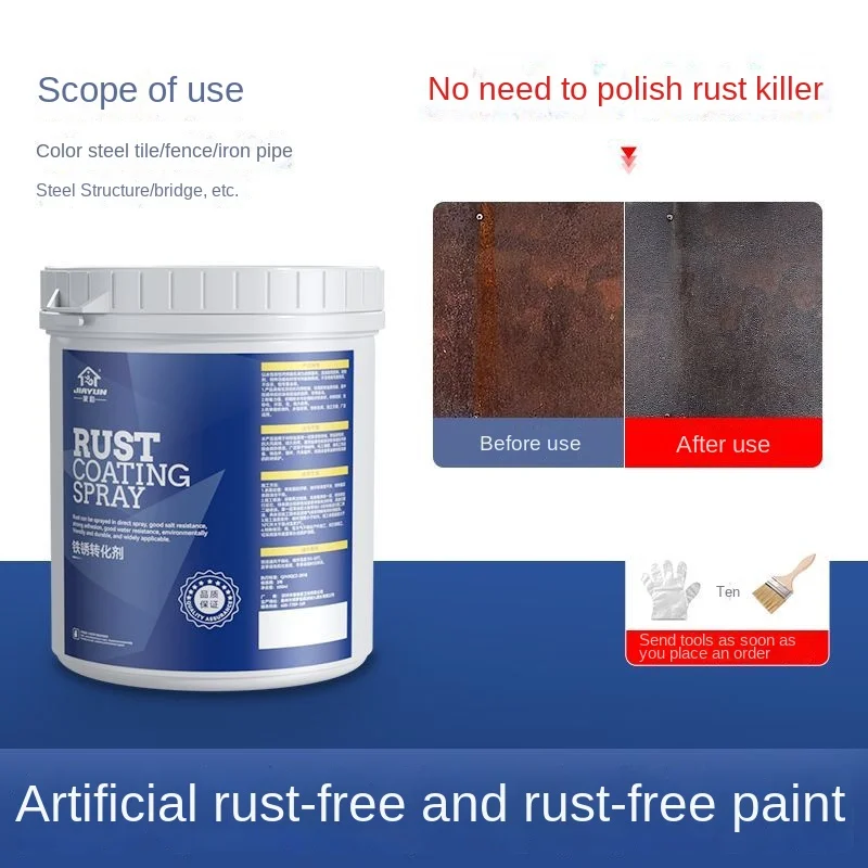 1KG-Rust-Conversion-Agent-Anti-rust-Metal-Paint-Free-Grinding-Color ...