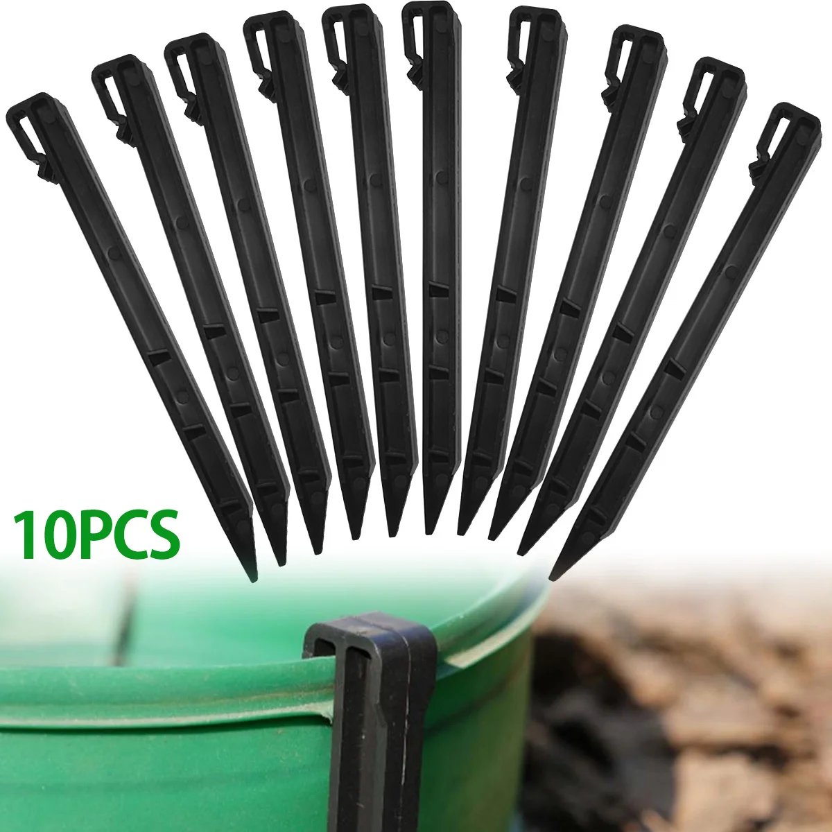 10Pcs Garden Lawn Mower Peg Boundary Nail Plastic Lawn Edging Stake ...