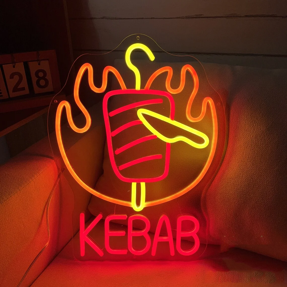 Kebab-Neon-Sign-Shawarma-Neon-Sign-Food-Meat-Led-Sign-Restaurant ...