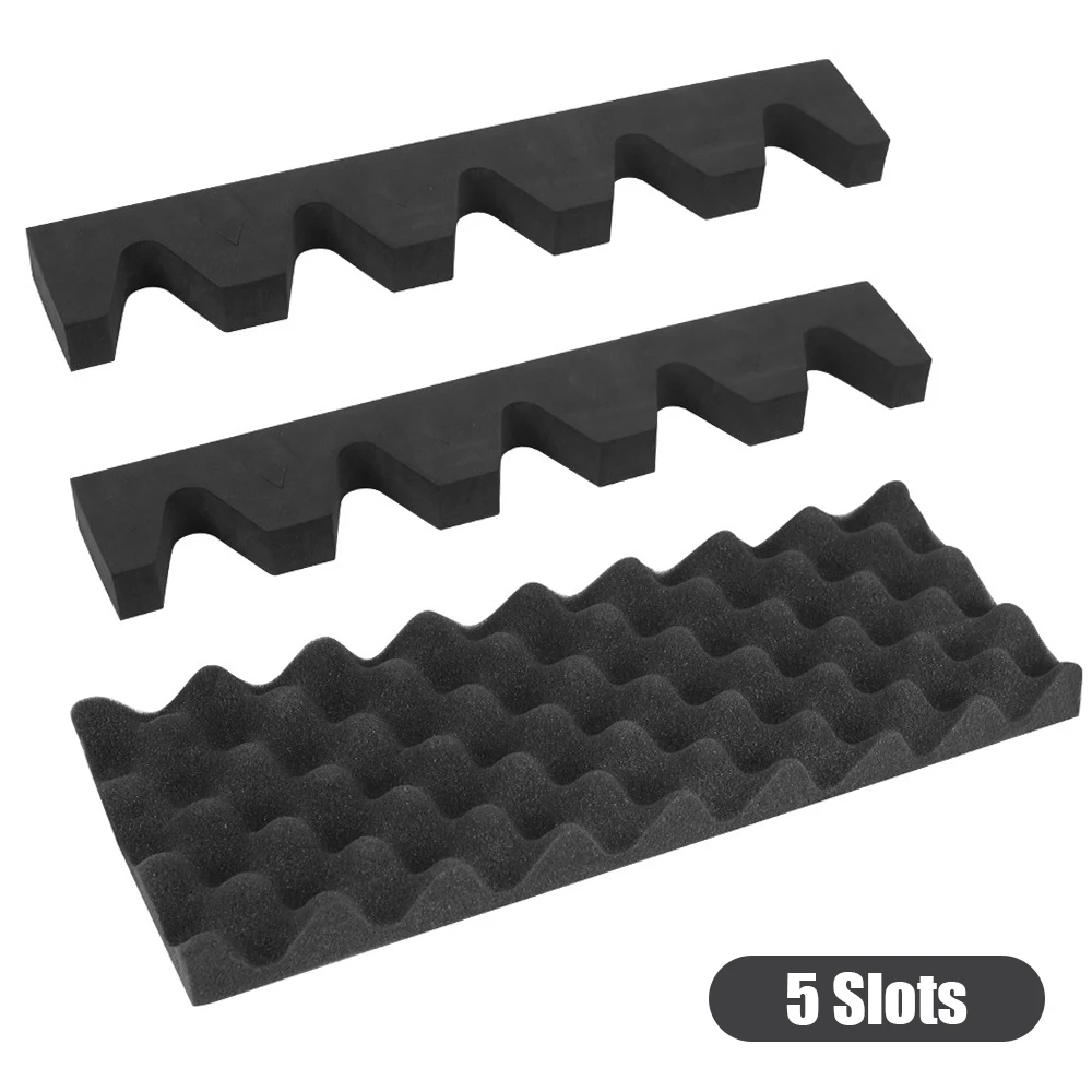 5 Slots Foam Gun Rack with Base Rifles Shotguns Wall Mount Gun Holder ...
