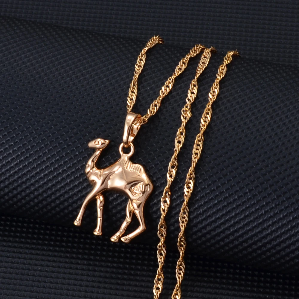 Anniyo-Small-Desert-Camel-Pendant-Chain-Chains-Camel-necklace-for-Women ...
