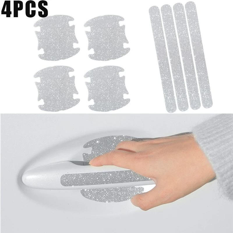 4Pcs-Flash-Drill-Door-Bowl-Handle-Protection-Anti-Scratch-Sticker-Door ...