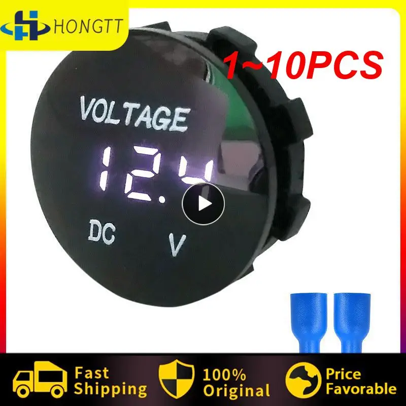 1-10PCS-12V-24V-Mini-Digital-Voltage-Car-Motorcycle-LED-Meter-Battery ...