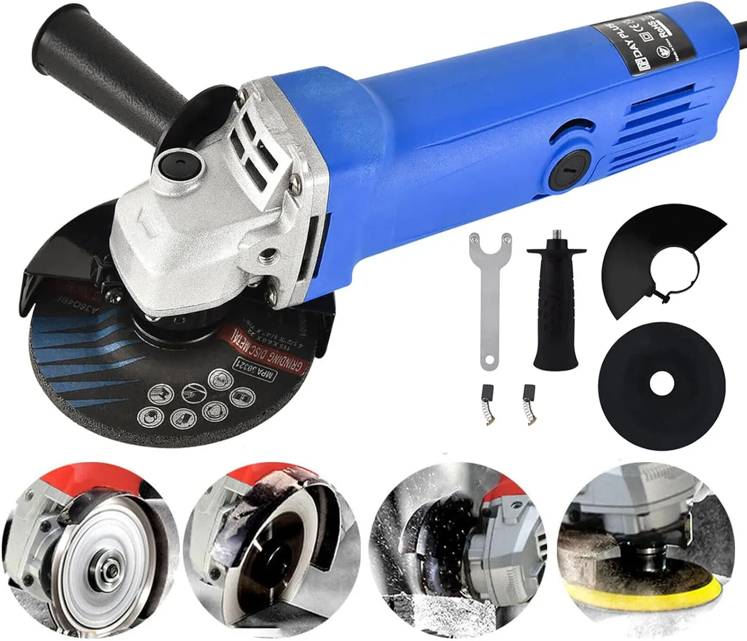 DayPlus-2000W-Corded-Electric-Angle-Grinder-115mm-Disc-Heavy-Duty ...