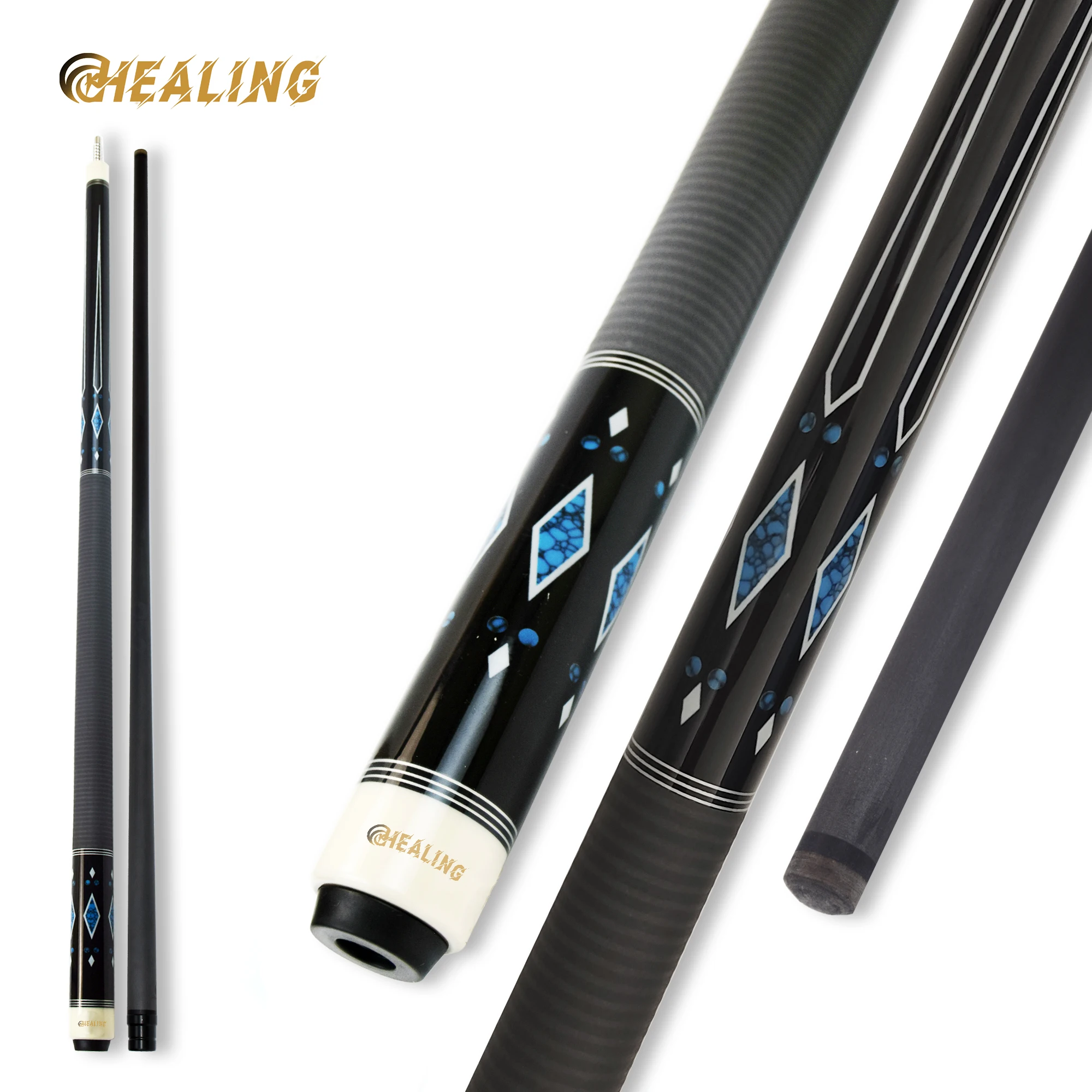 HEALING-Billiard-Stick-2-Pc-147cm-Carbon-Fiber-Cue-Stick-Assemble-12 ...