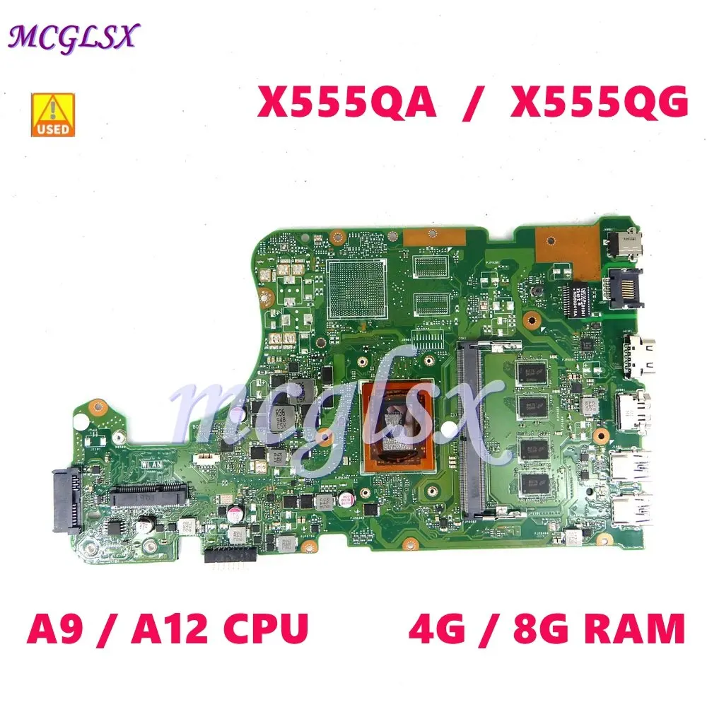 Placa base para ordenador portátil Asus X555QA 4G/8G RAM A9 / A12 CPU ...