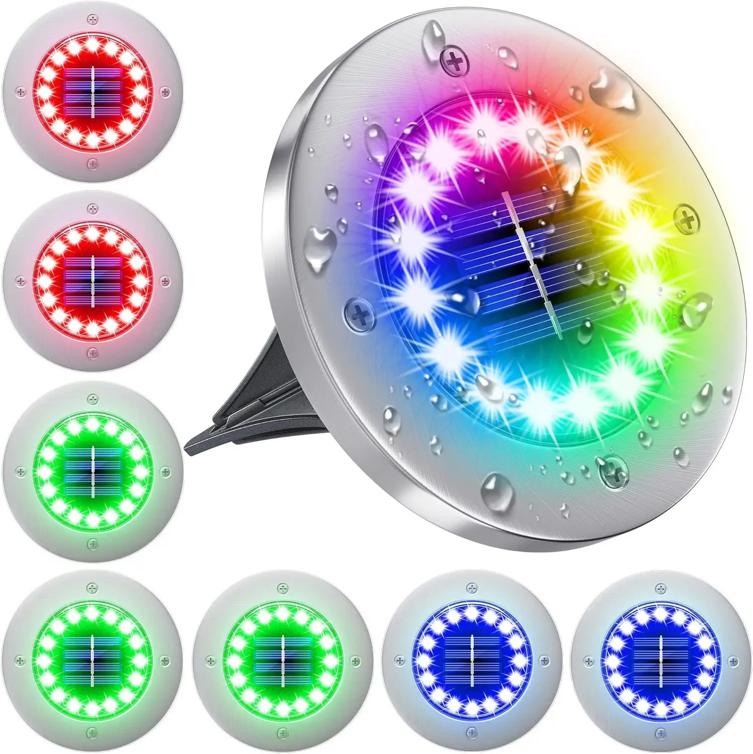 Solar-Lights-Outdoor-with-16-LEDs-Bright-Multi-Color-Solar-Ground ...