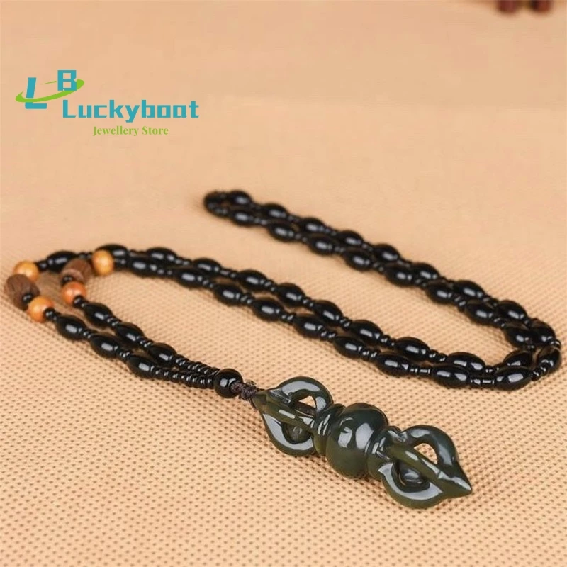 Natural Hetian Jade Jasper Vajra And Magic Pestle Pendant Magic Weapon ...