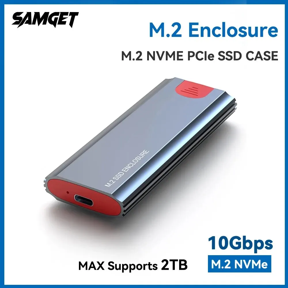 SAMGET M2 NVMe SSD Case 10Gbps SSD Box M.2 NVME SSD to USB 3.1 ...