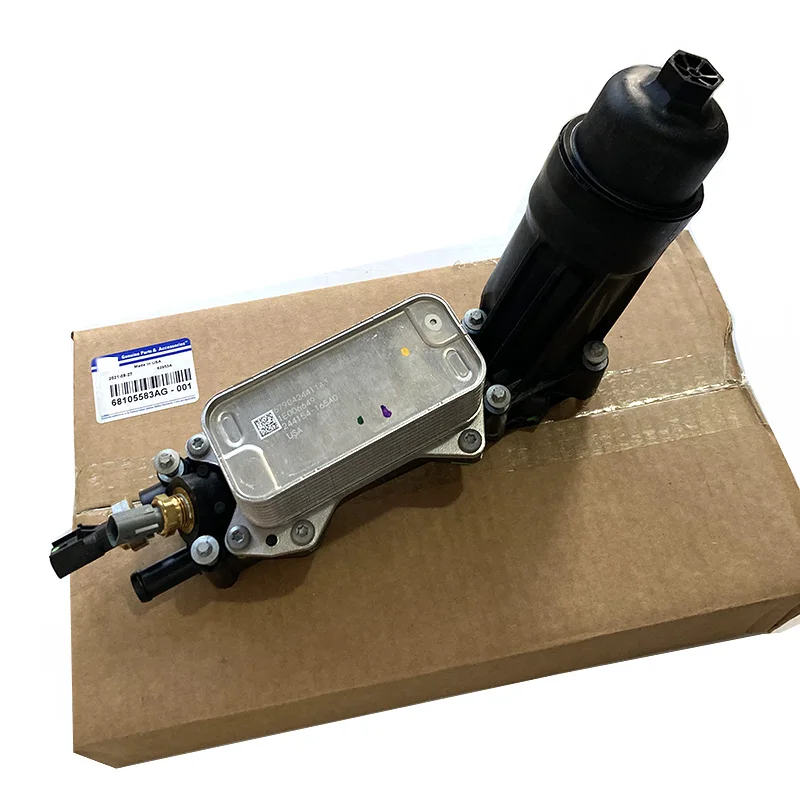 정품 OEM 오일 쿨러 필터 어댑터 하우징 어셈블리, 크라이슬러 닷지 지프 램, 68105583AC,68105583AA, 신제품 ...