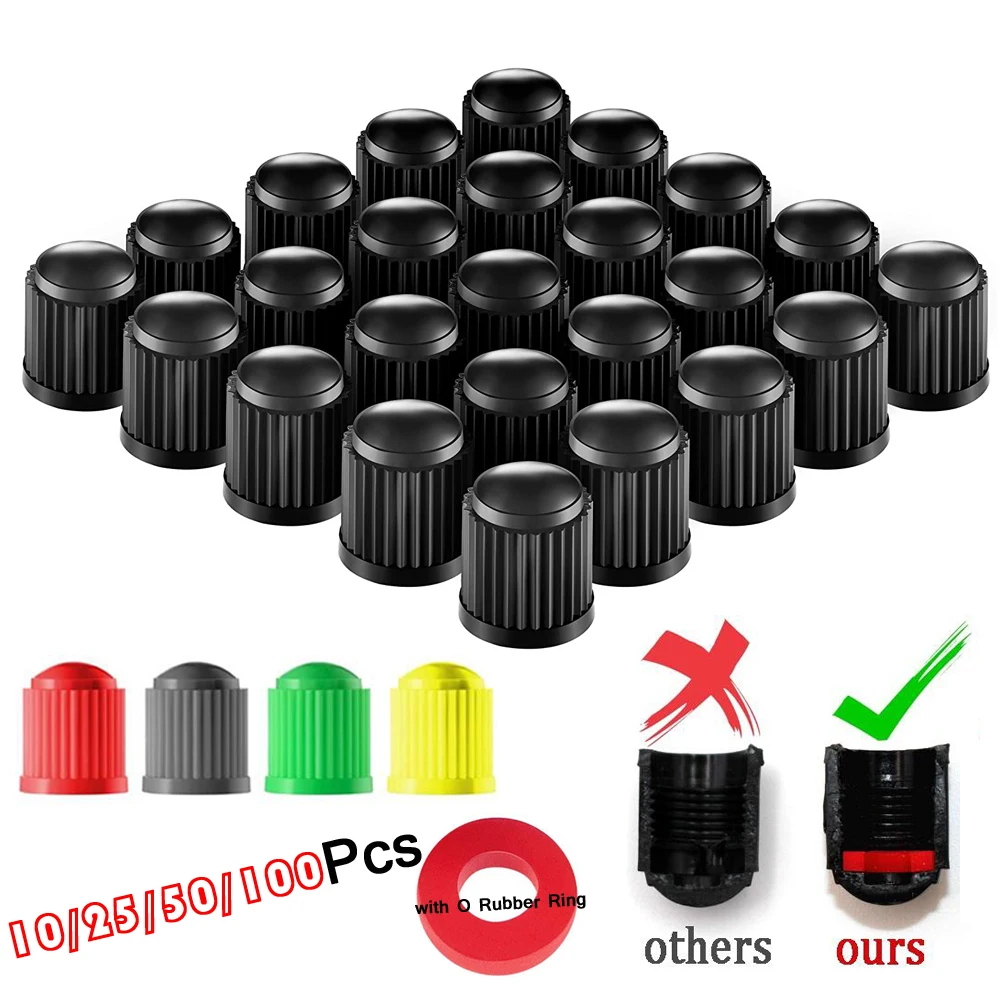 Tire-Stem-Valve-Caps-With-O-Rubber-Ring-Universal-Covers-For-Pneumatic ...