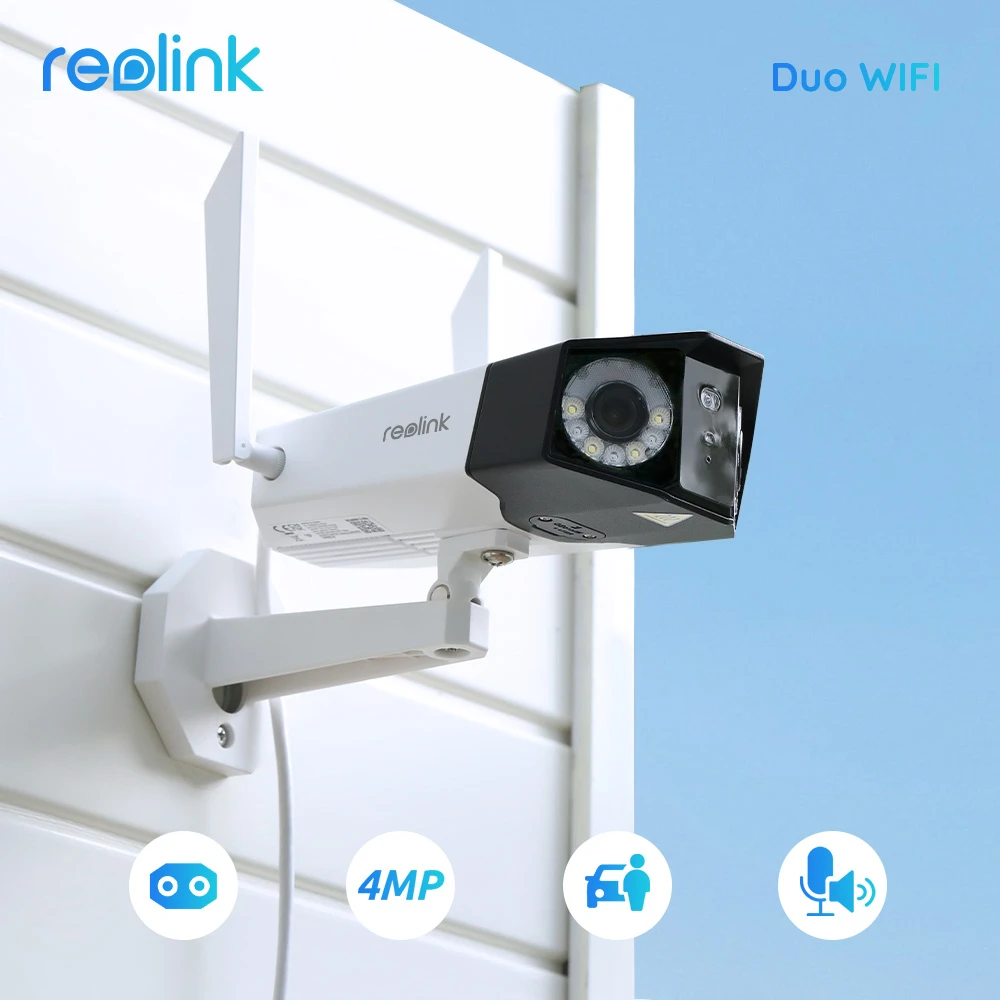 Reolink Duo Wifi Outdoor Dual Lens Camera, Wifi, Ai Human Detection ...
