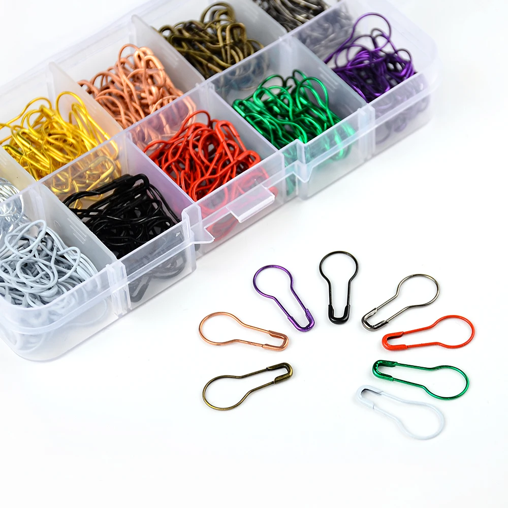 100-300pcs-Multi-Color-Gourd-Shape-Safety-Pins-Knitting-Crochet-Crafts ...