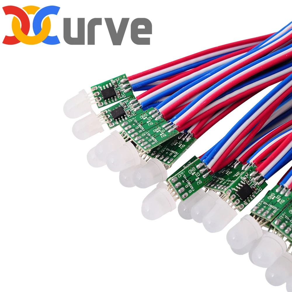 100pcs-9mm-WS2811-LED-Module-Black-Green-White-RGB-wire-2811-IC-RGB ...