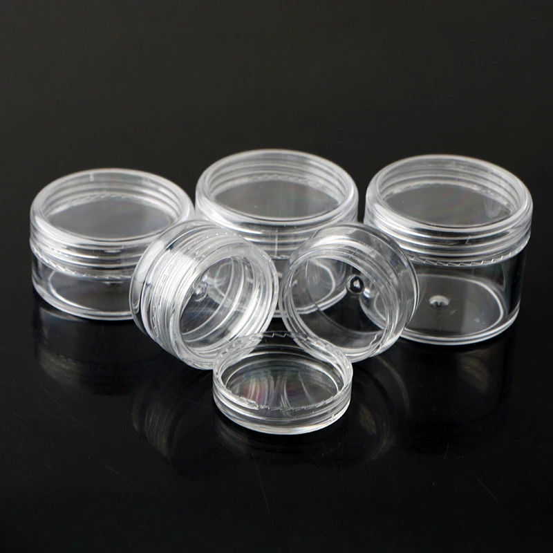 3/5/10/15/20g Clear Cream Jar Mini Cosmetic Bottles Containers ...