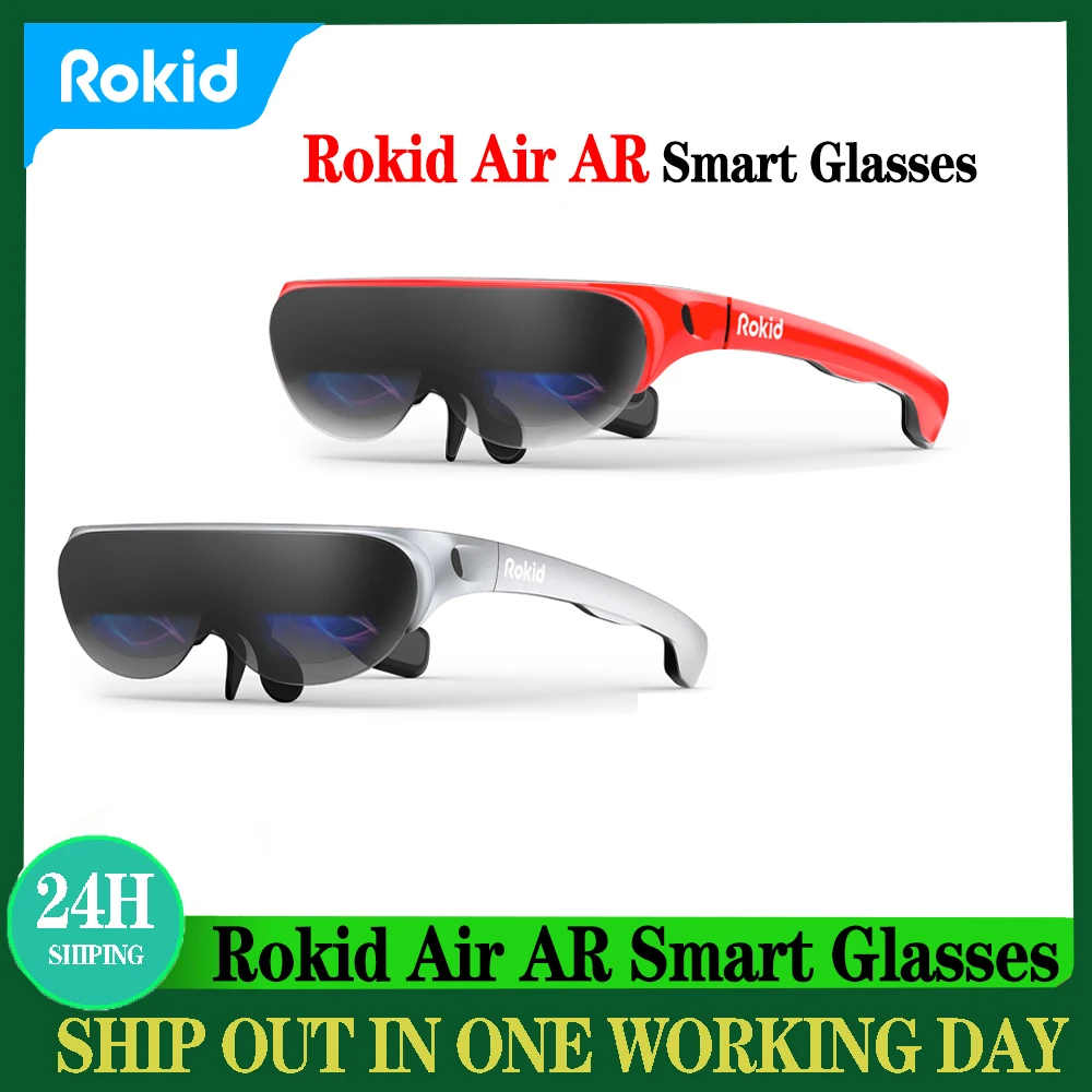 Rokid hava AR akıllı gözlük katlanabilir VR 3D 1080P Rokid istasyonu ...