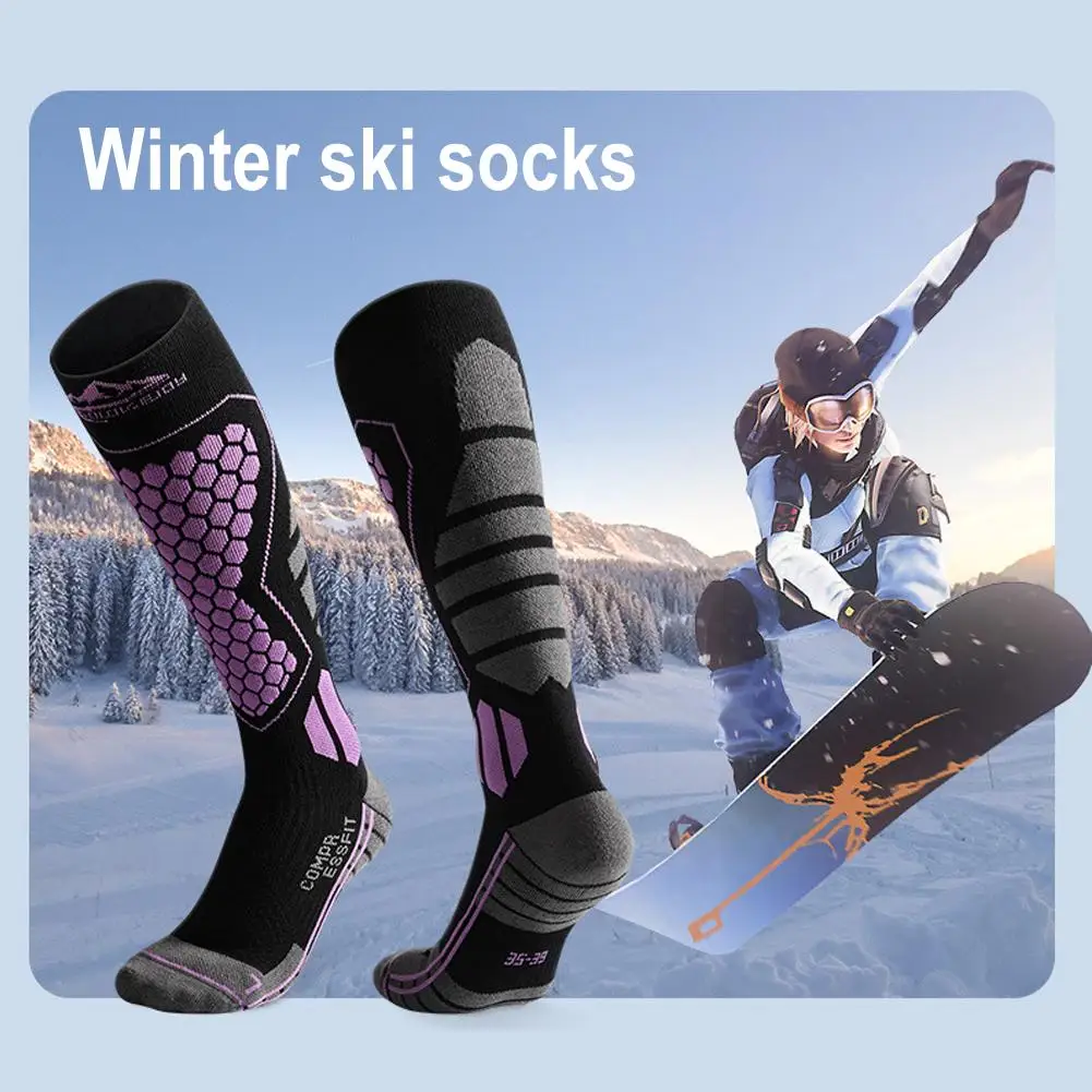 1-Pair-Winter-Warm-Thickened-Ski-Socks-Outdoor-Sports-Hiking-Breathable ...
