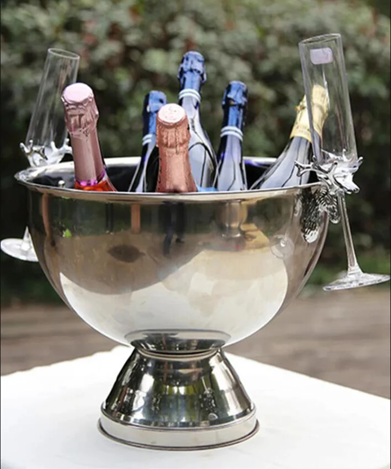 3L-Bottle-Cooler-304-Stainless-Steel-Deer-Head-Ear-Can-Cooler-Champagne ...