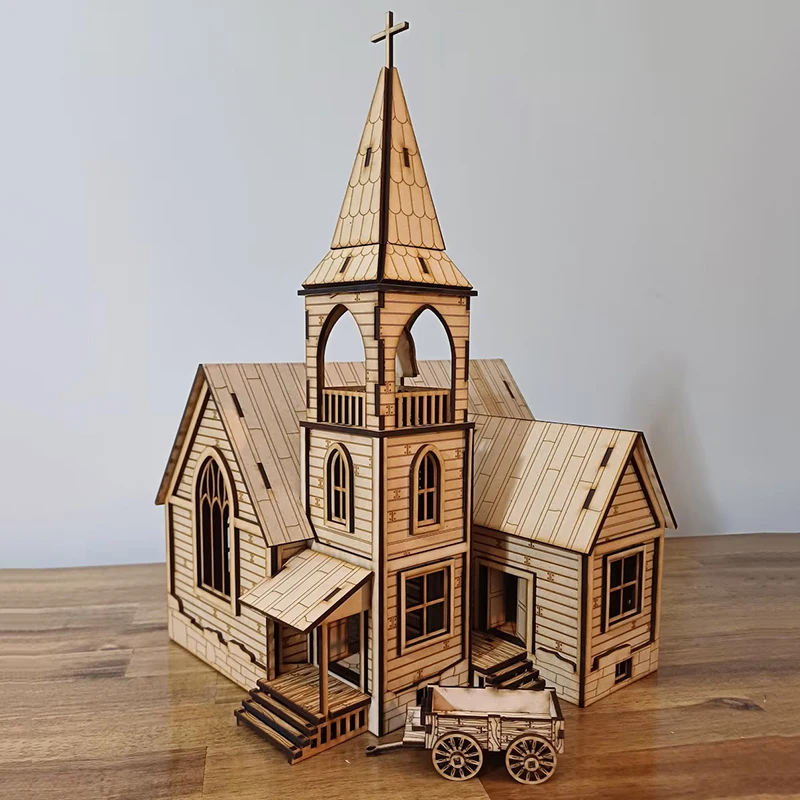 Mfuny Wild West Alabama Church 3D Wooden Puzzles Wooden Christmas ...