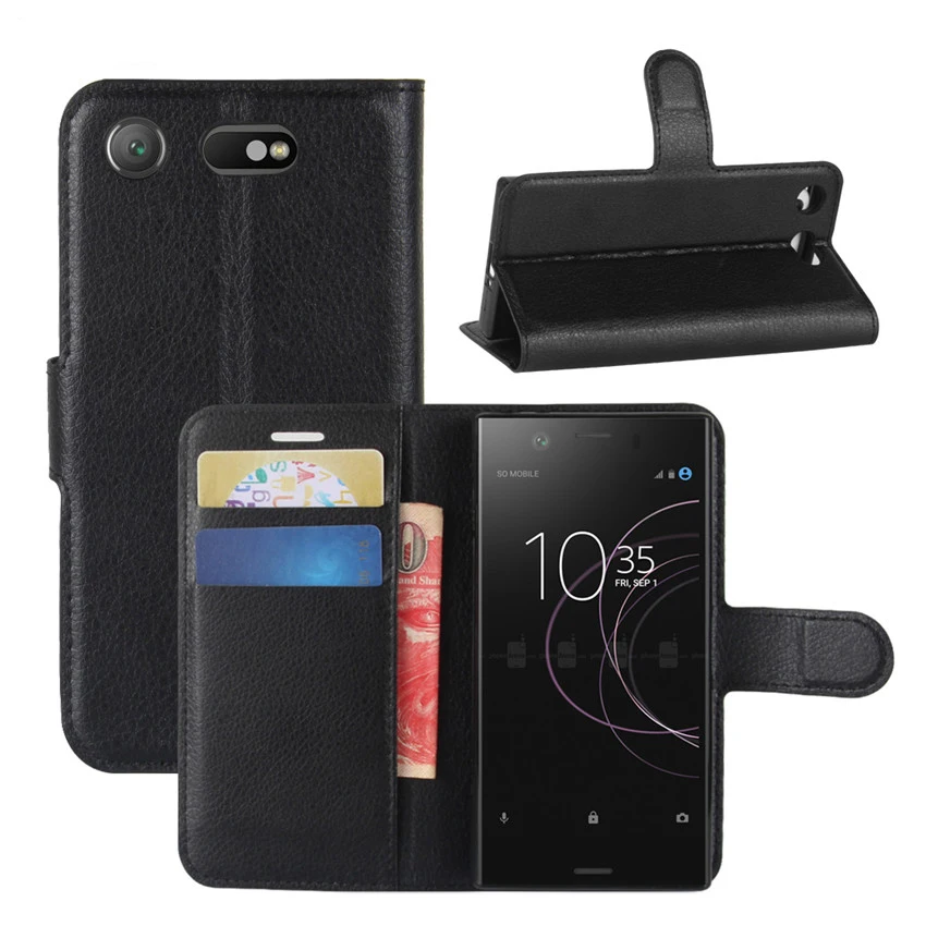 For Sony Xperia XZ1 Compact Case Flip Leather Phone Case For Sony ...