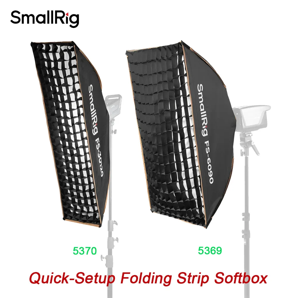 SmallRig 5369/5370 Quick-Setup Folding Strip Softbox Bowens Mount Fast ...
