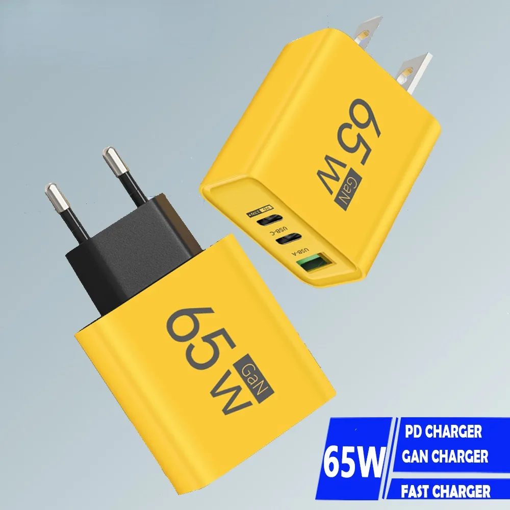 65W-3-Ports-GaN-USB-PD-Charger-Fast-Charging-Type-C-Mobile-Phone ...