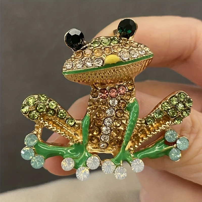 1pc-Colorful-Enamel-Rhinestone-Frog-Brooch-Pin-for-Women-and-Men-Unique ...