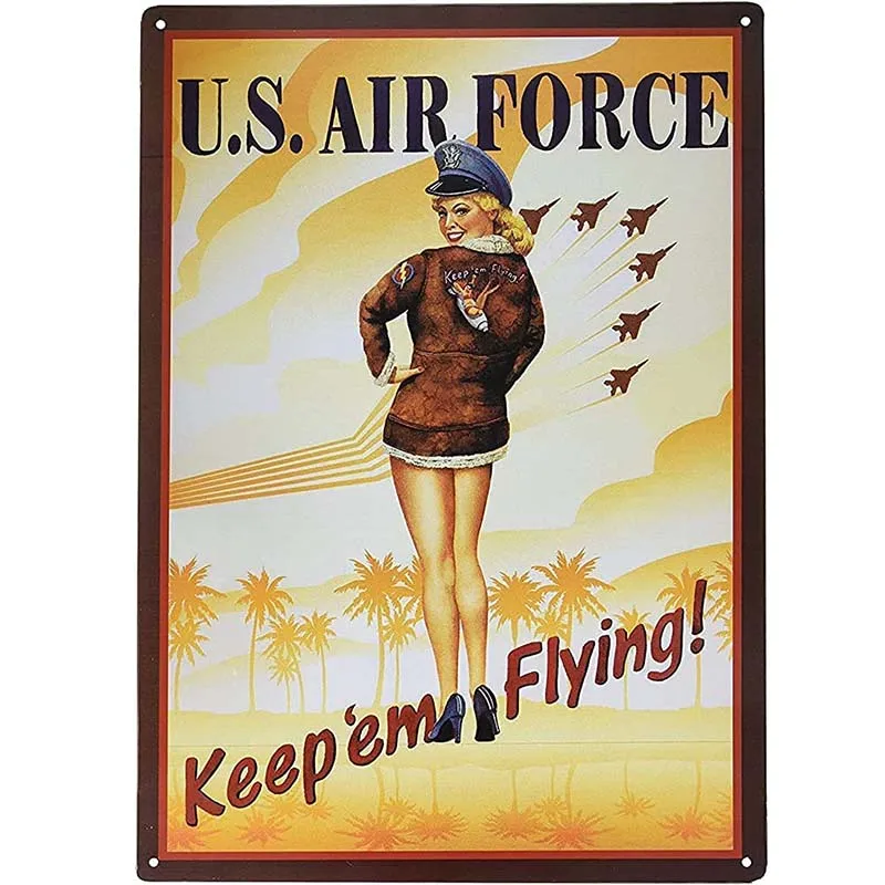 Vintage Air Force Pin Up Girl