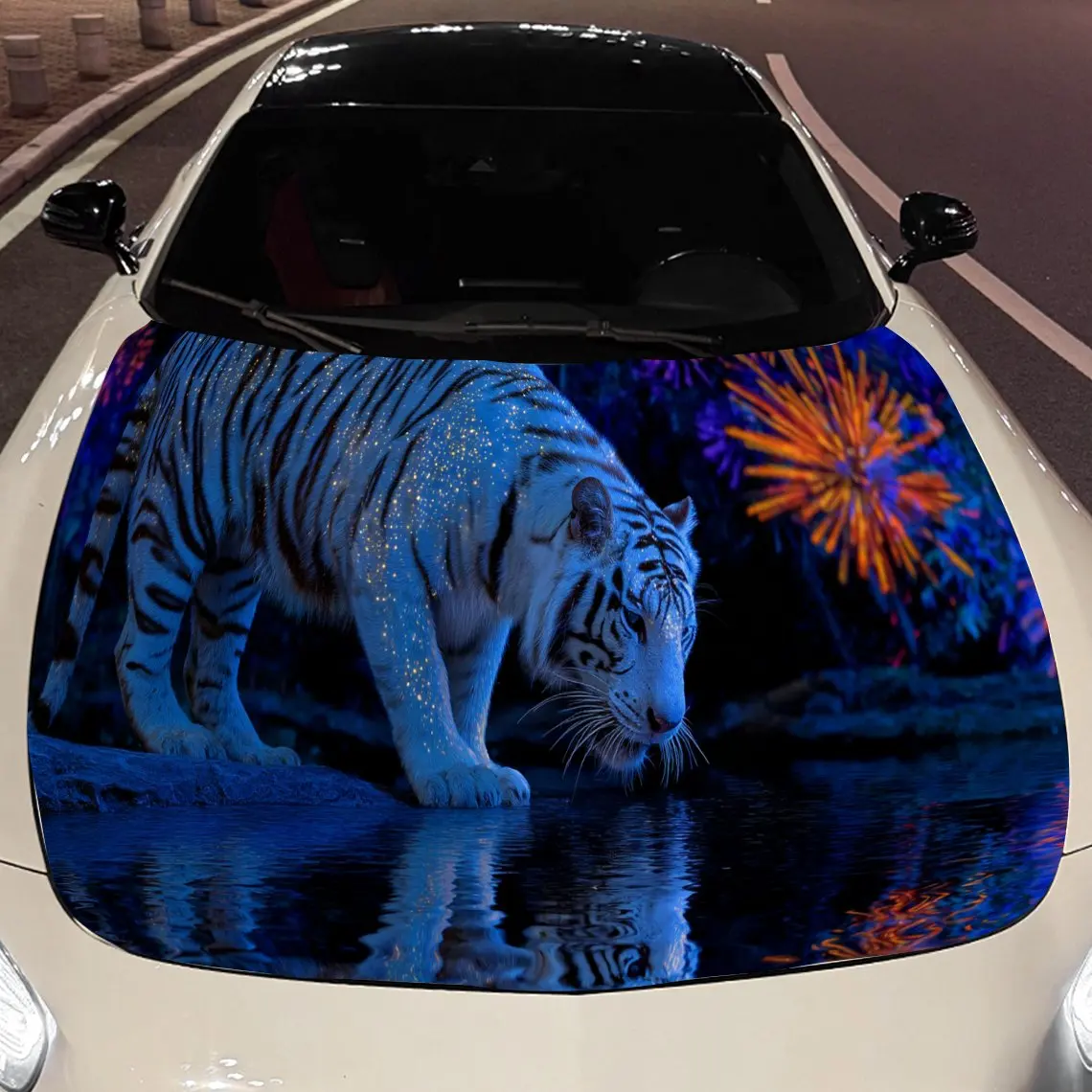 Car Engine Hood Sticker, Auto Vinyl Wraps, Waterproof Self-adhesive ...