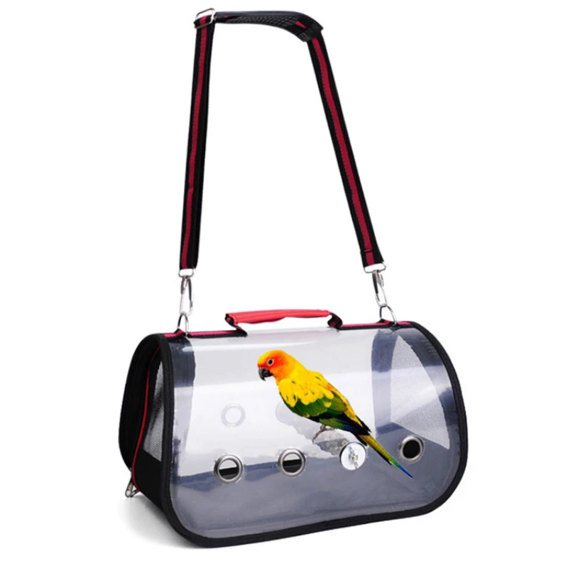Transparent-One-Shoulder-Portable-Bird-Bag-Car-Carrying-Bird-Cage-Pet ...