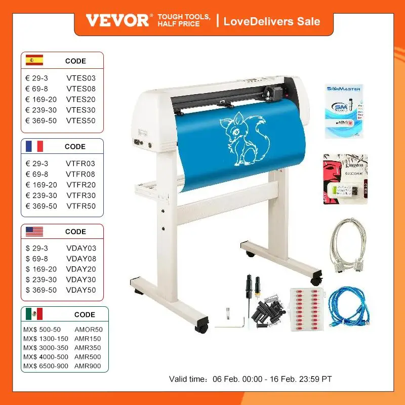 VEVOR-34-Inch-Vinyl-Cutter-Machine-with-20-Blades-Paper-Feed-870mm ...