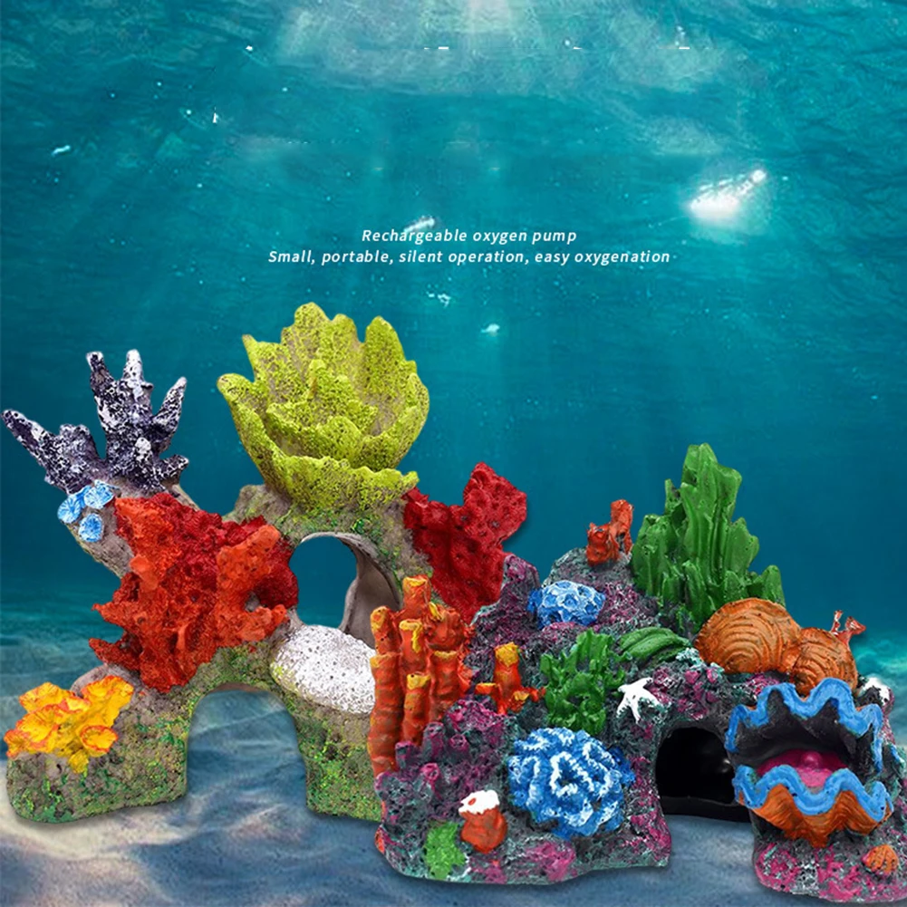 Fish-Tank-Decoration-Resin-Ornament-Fish-Tank-Hideouts-Cave-Aquarium ...