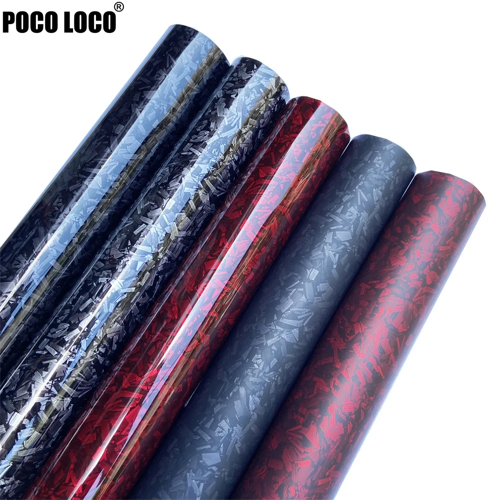 Silver-Red-Black-Forged-Carbon-Fiber-Vinyl-Wrap-Film-Decal-Wrapping ...