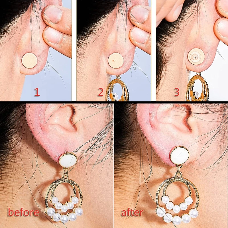 100-Pcs-Earring-Support-Patch-Earring-Lifter-and-Earring-Back-Suitable ...