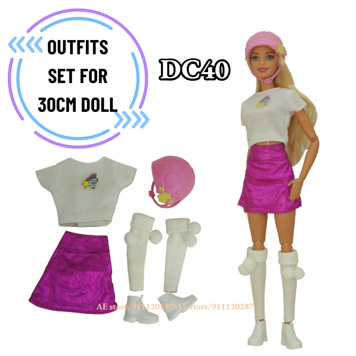 Fashion-Clothings-with-Shoes-Set-DC40-for-Barbie-Blyth-1-6-30cm-MH-CD ...