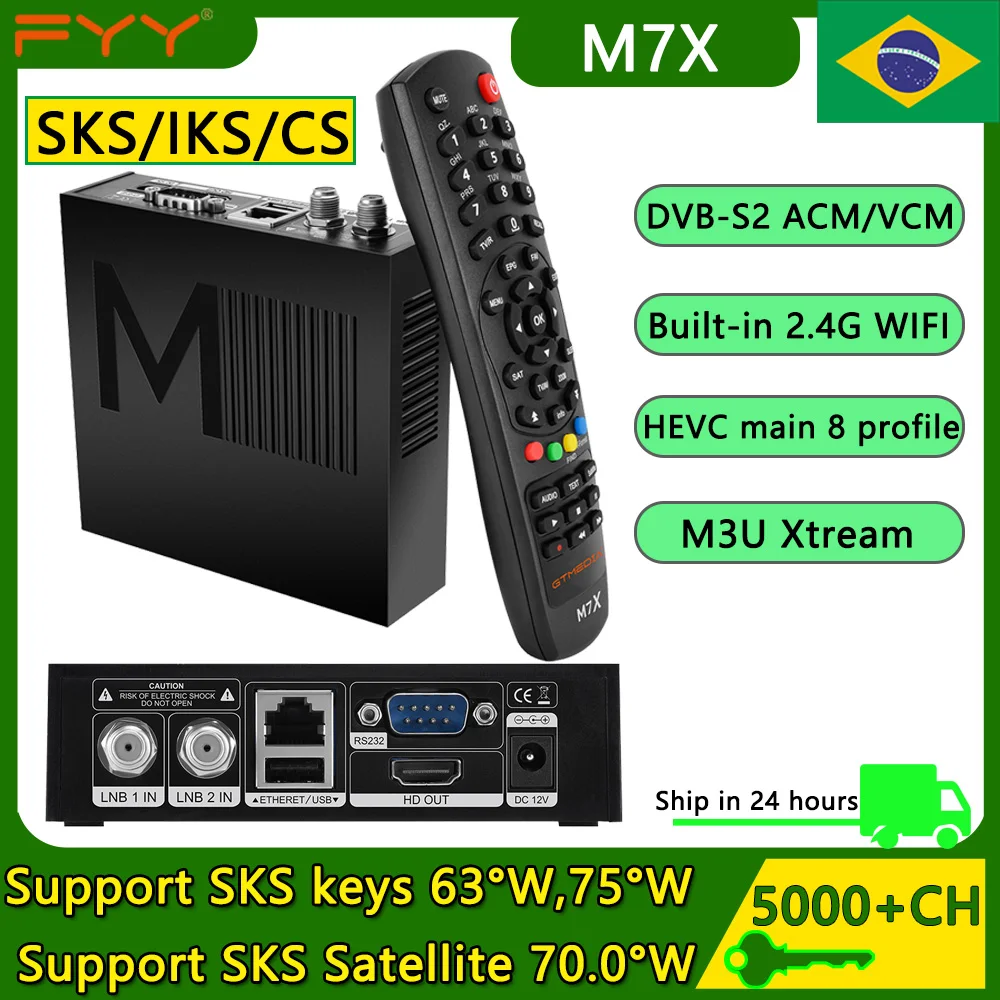 SKS Receiver and IKS for Brazil GTMEDIA M7X DVB S2 1080P Satellite TV ...