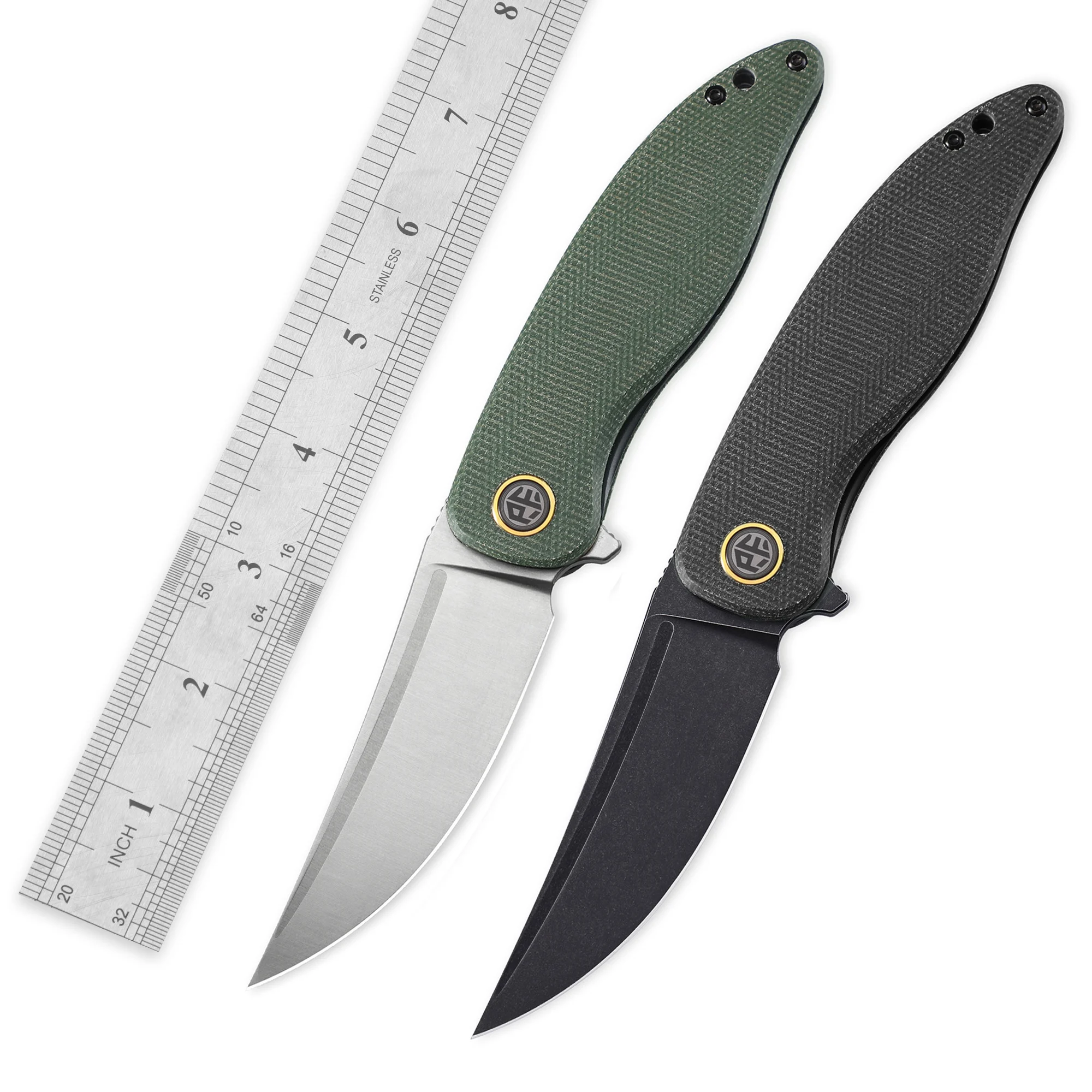 Pez-petrificado-PFP06-K110-hoja-de-acero-satinado-cuchillos-plegables ...