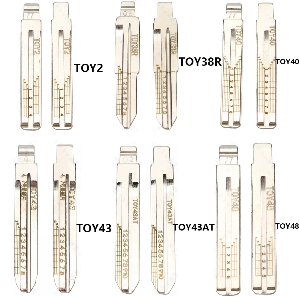 JMCKJ-10PCS-LOT-Engraved-Line-Key-Blade-TOY2-TOY40-TOY43-TOY43AT-TOY48 ...