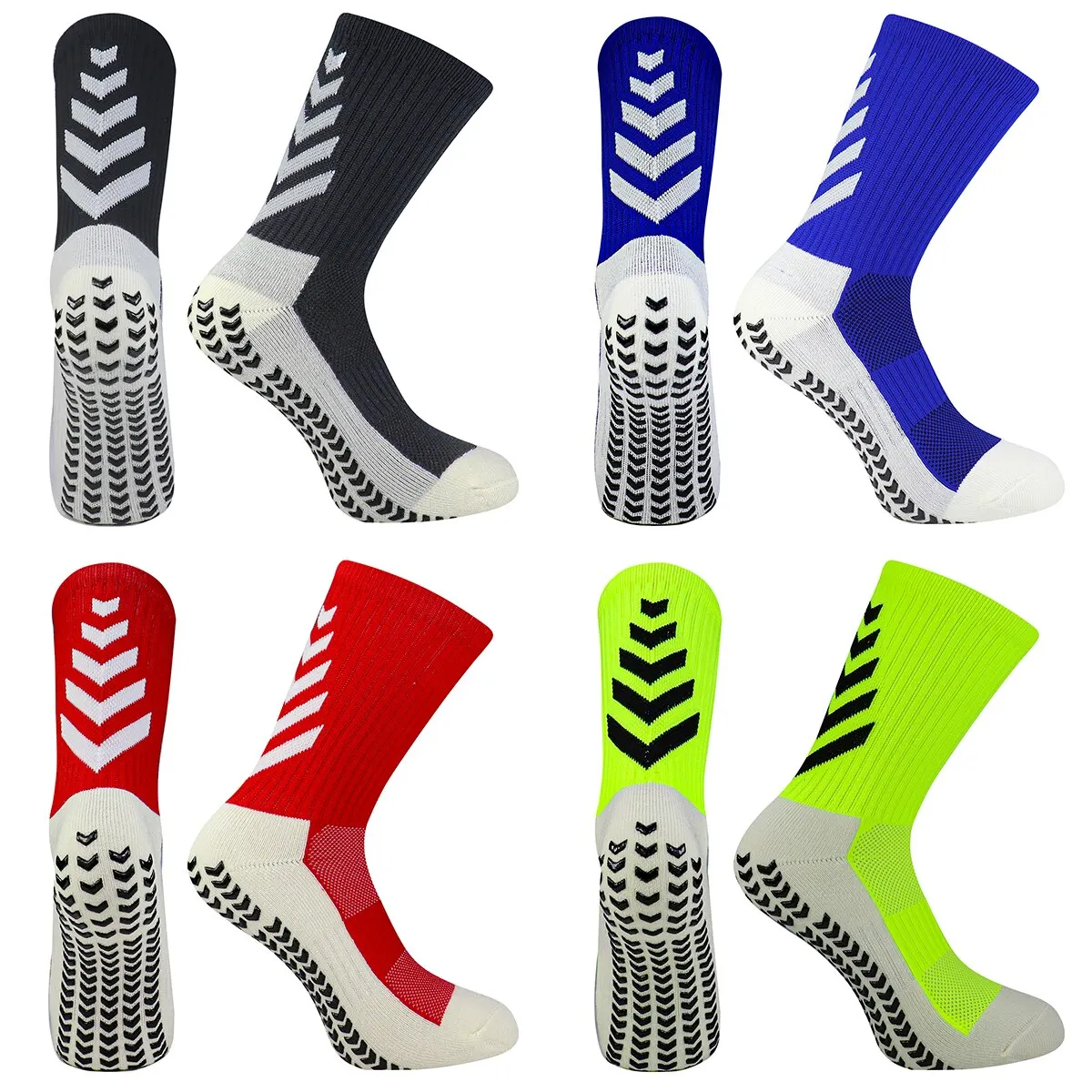 Football Socks Men Athletic Non Slip Soccer Socks Cushioned Breathable ...