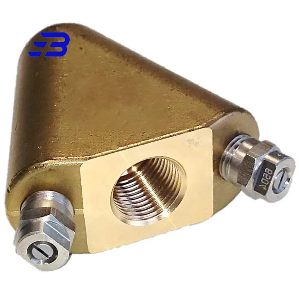 Boquilla-de-tres-agujeros-de-acero-inoxidable-en-forma-de-V-conductor ...