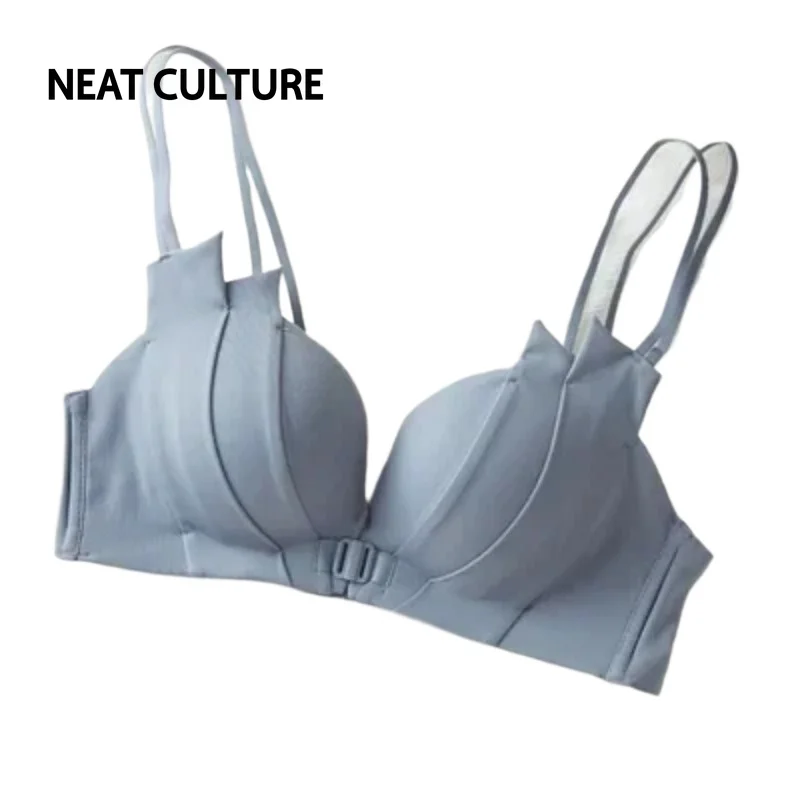 Women-s-bra-with-front-button-small-chest-push-up-sexy-underwire ...