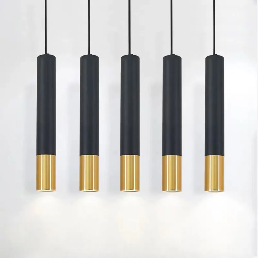 LED Long Tube Pendant Lamp Kitchen Island Dining Room Shop Bar ...