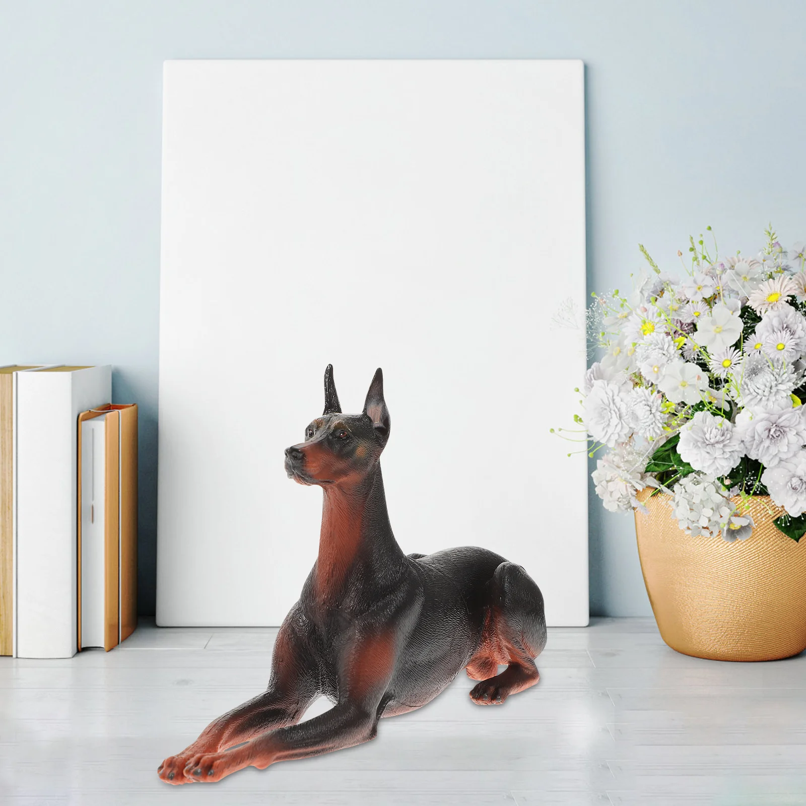 Dog Doberman Figurine Statue Retriever Educational Accents Sitting ...