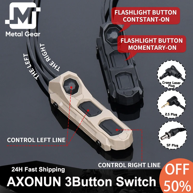 Airsoft AXONUN Tactical Dual Function Pressure Crane Laser Plug SF Plug ...