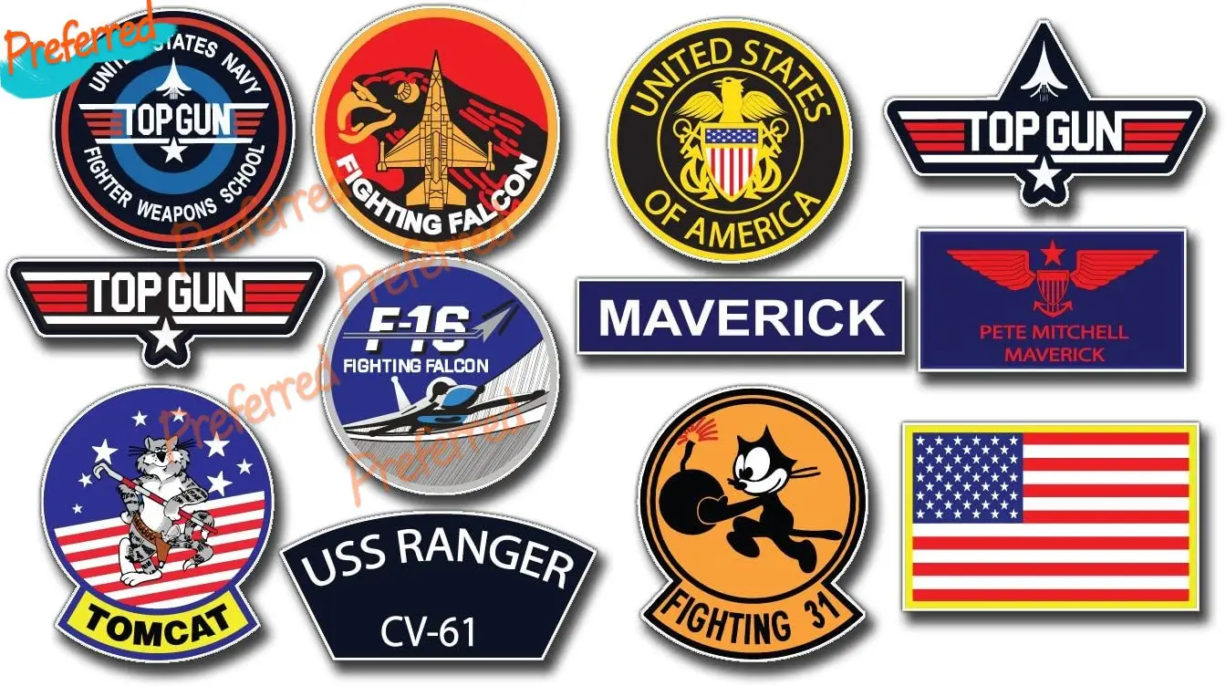 Top Gun Helmet Decals